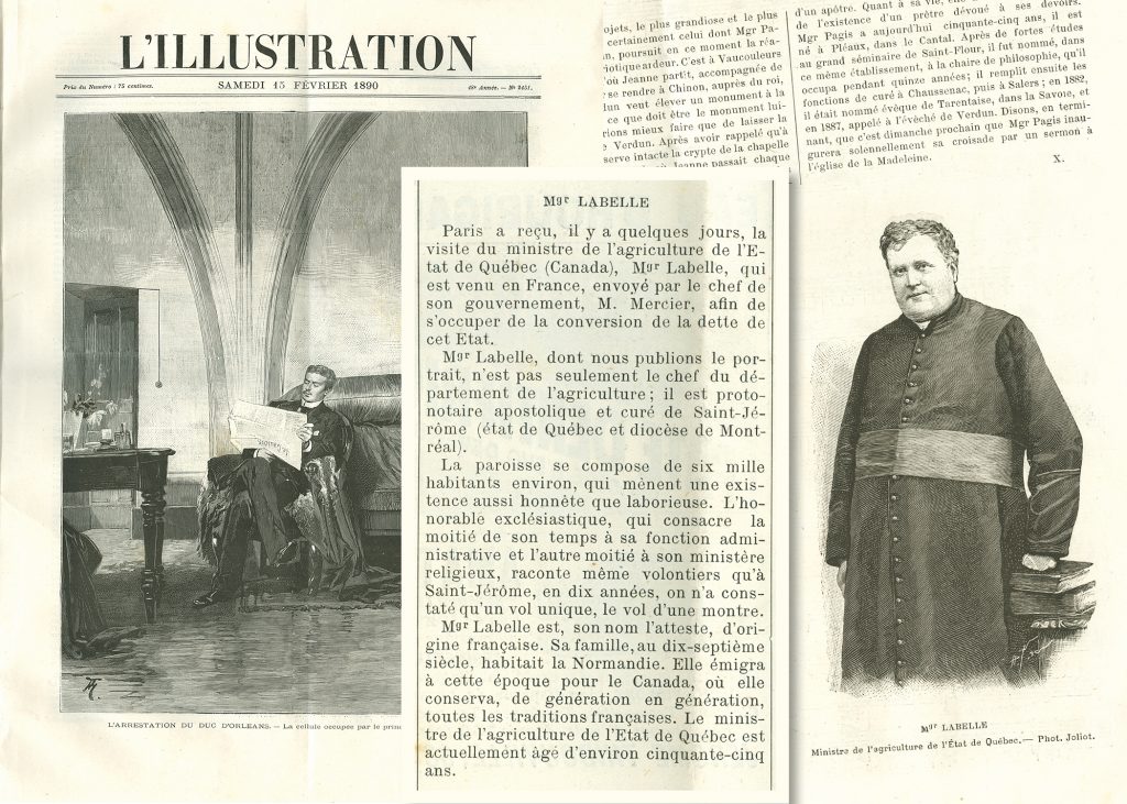 Photomontage Showing an Engraving of Curé Labelle, 1890 | Antoine ...